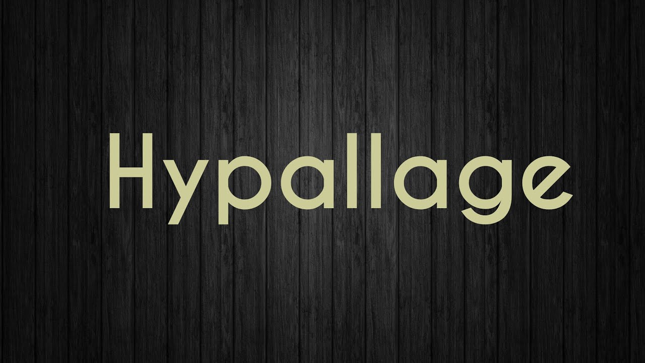 Hypallage meaning - YouTube