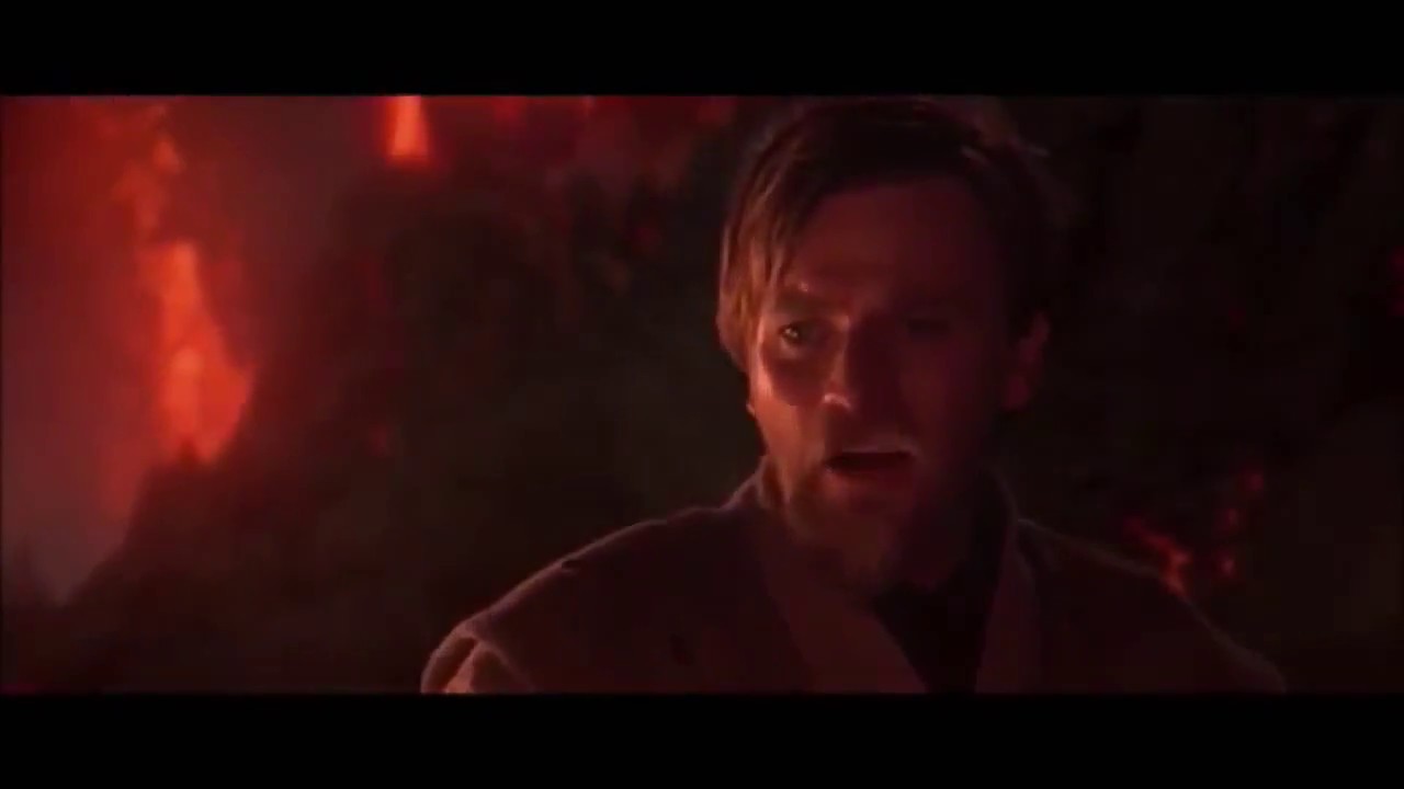 "Its Over Anakin I have the high ground!" but when Anakin jumps the ...