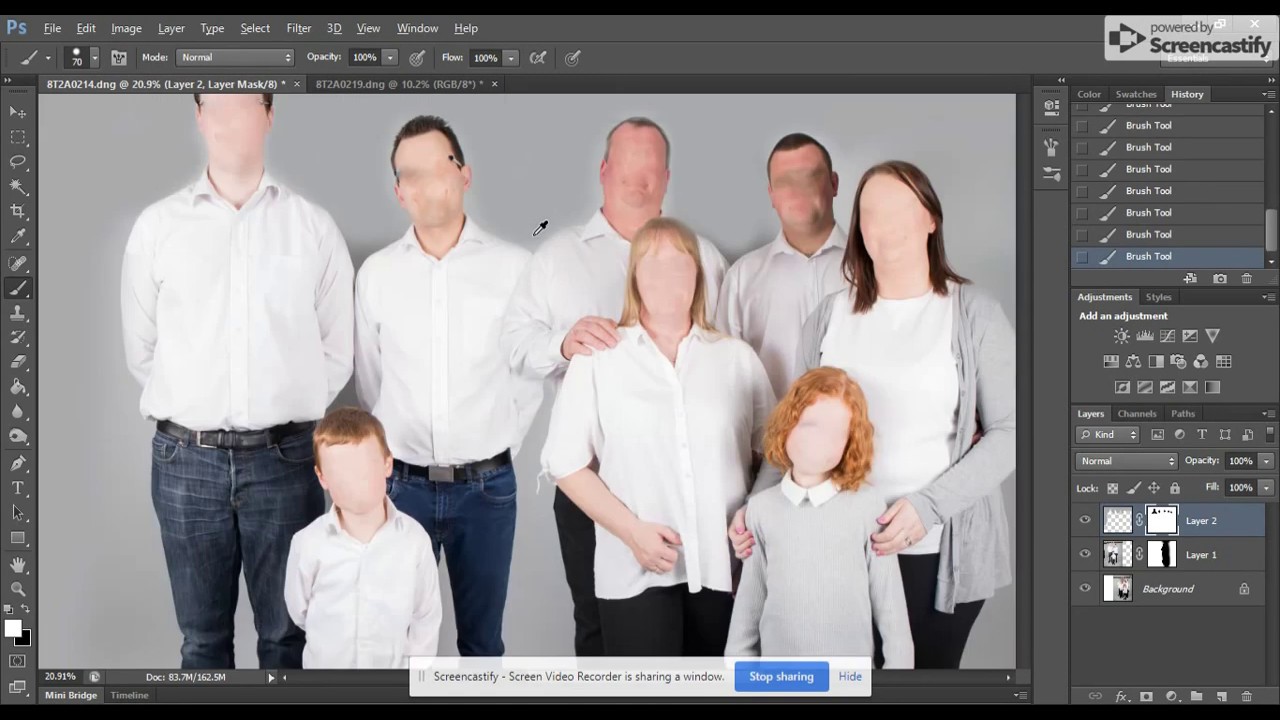 Photoshop tutorial - Editing two photos together (large family shoot ...