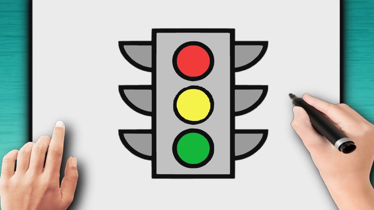 CÓMO DIBUJAR UN SEMÁFORO? FÁCIL – PASO A PASO – DIBUJANDO UN SEMÁFORO ...