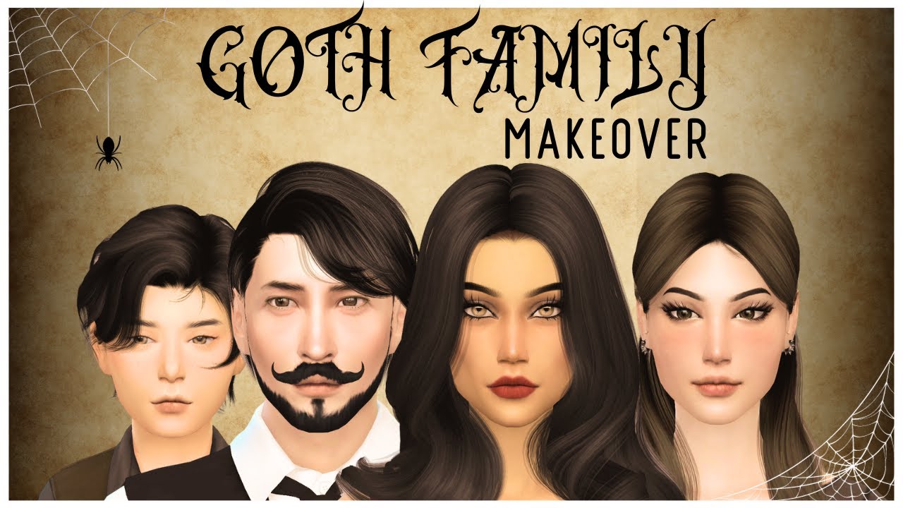 Goth Family MAKEOVER The Sims 4 #thesims4 #sims4cc #makeover - YouTube