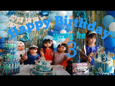 HAPPY BIRTHDAY YANG KE 3 Th || sederhana jadi keliatan MEWAH dengan serba BIRU