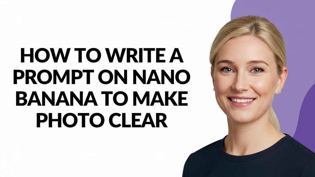 How to Write a Prompt on Nano Banana to Make Photo Clear - Julia ...