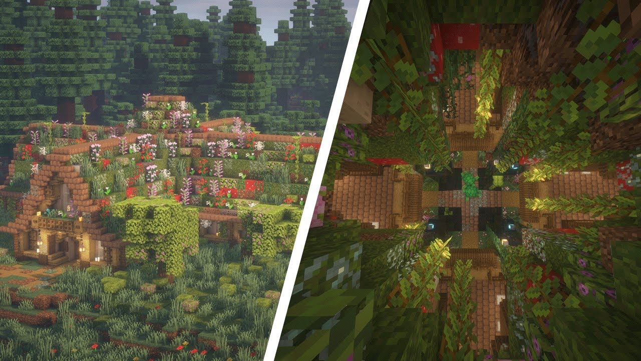 Minecraft: 4 Player Mossy Survival Base I Tutorial - YouTube