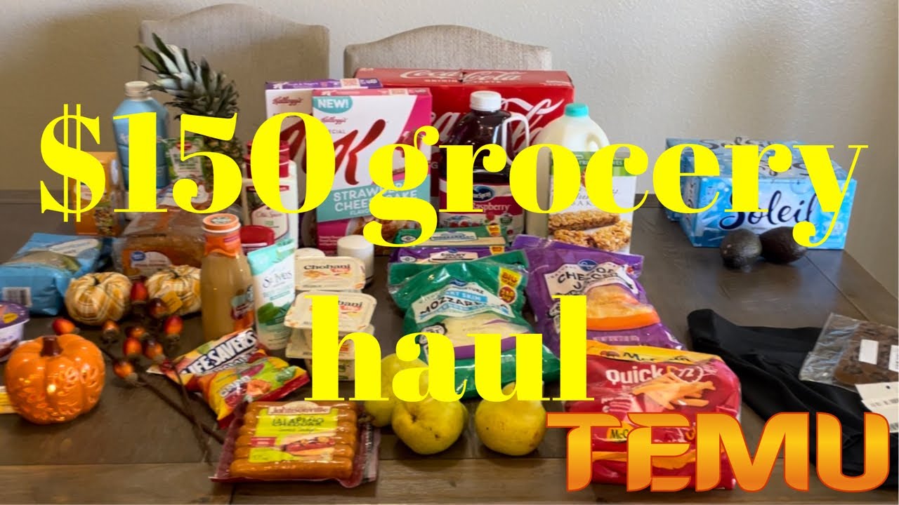 Weekly grocery haul family of 4. #temu - YouTube
