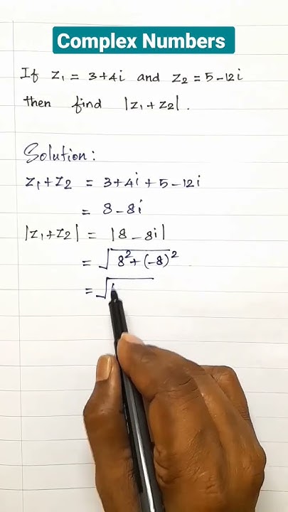 How to find the modulus of the sum of two complex numbers #easy #tutorial #share #subscribe ...