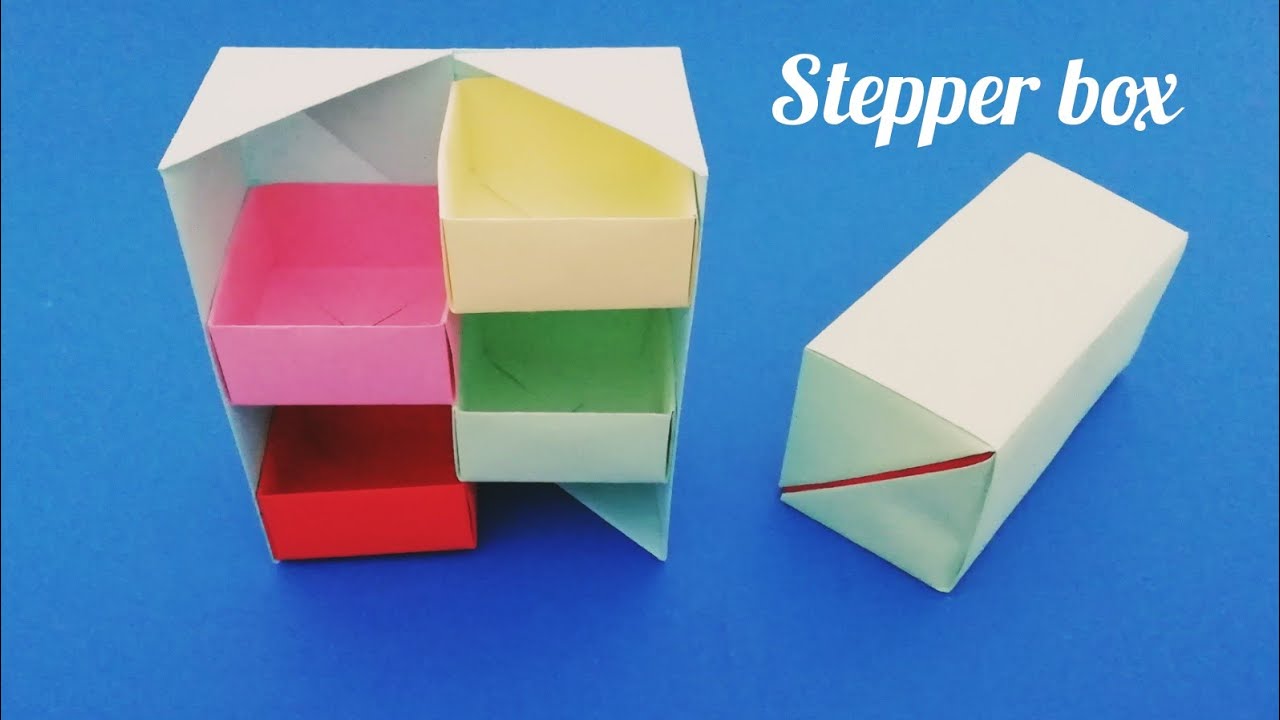 Kağıttan kutu yapımı/DIY secret stepper box paper craft /Kağıttan neler ...