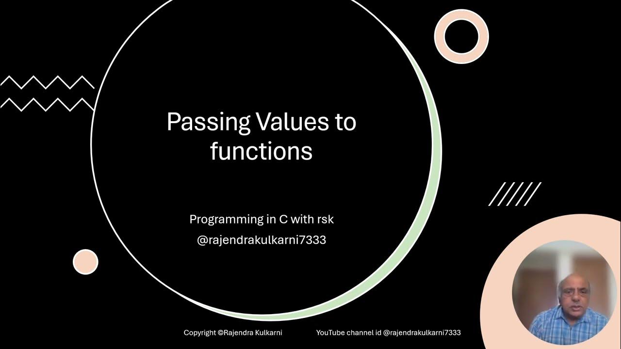 Passing values to function in Programming in C - YouTube