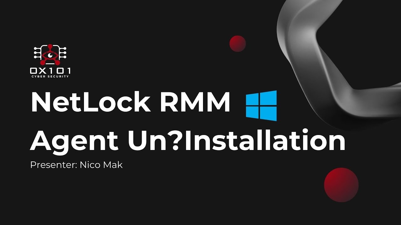 NetLock RMM Agent Un?Installation Tutorial (Windows) - YouTube