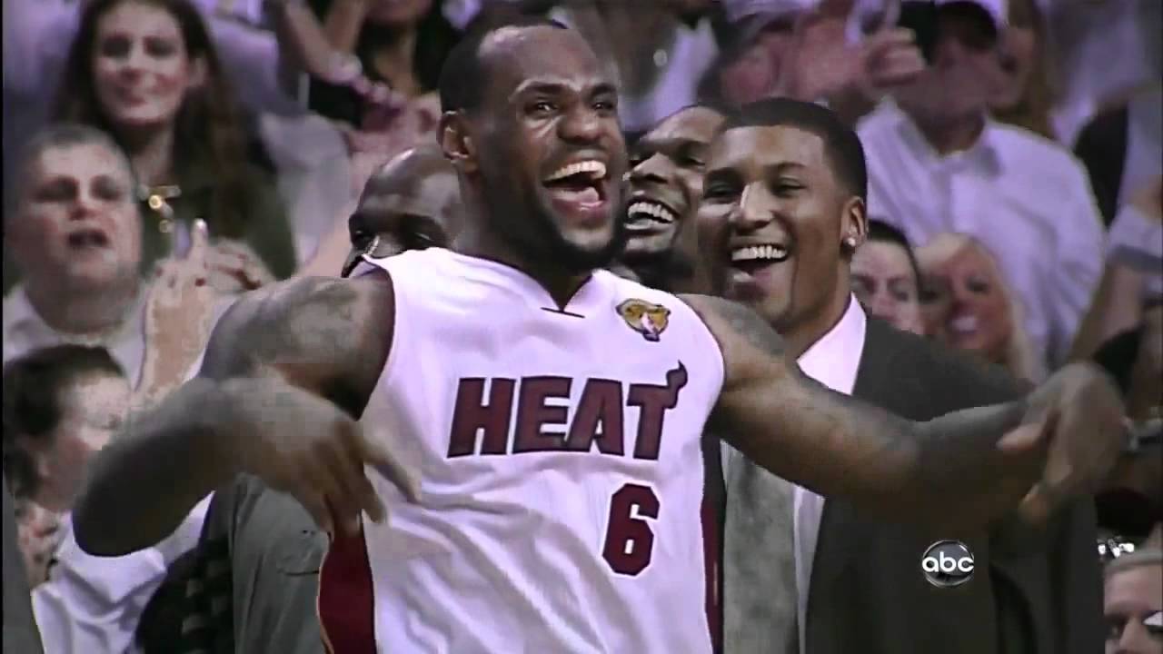 LeBron James Dancing On The Sidelines! - 2012 NBA Finals HD - YouTube