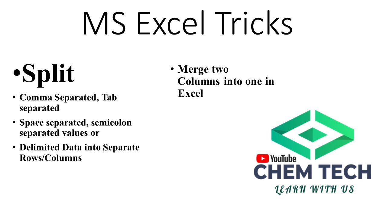 Split Comma Separated Values In Excel And Vice Versa Delimited Data Into Separate Rows Youtube 9097