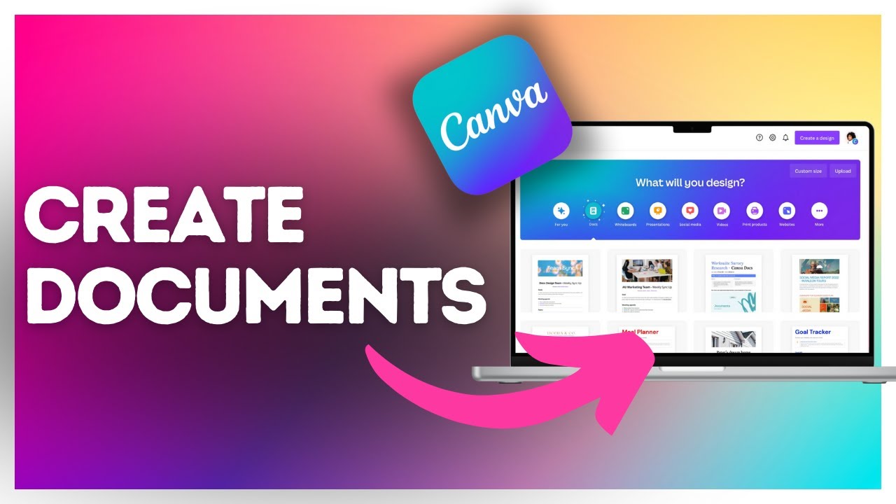 How to create documents on Canva.com? - YouTube