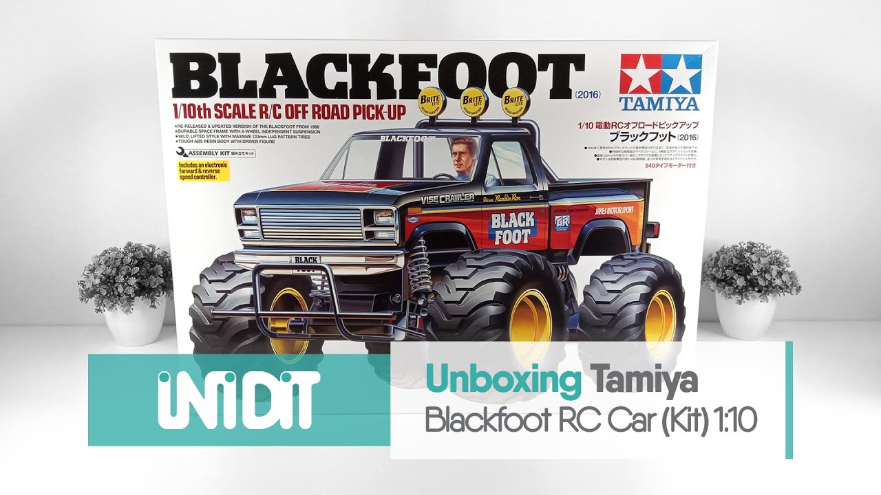 Bigfoot RC Car - Tamiya Blackfoot Off Road Pick-Up Kit 2016 (Unboxing ...