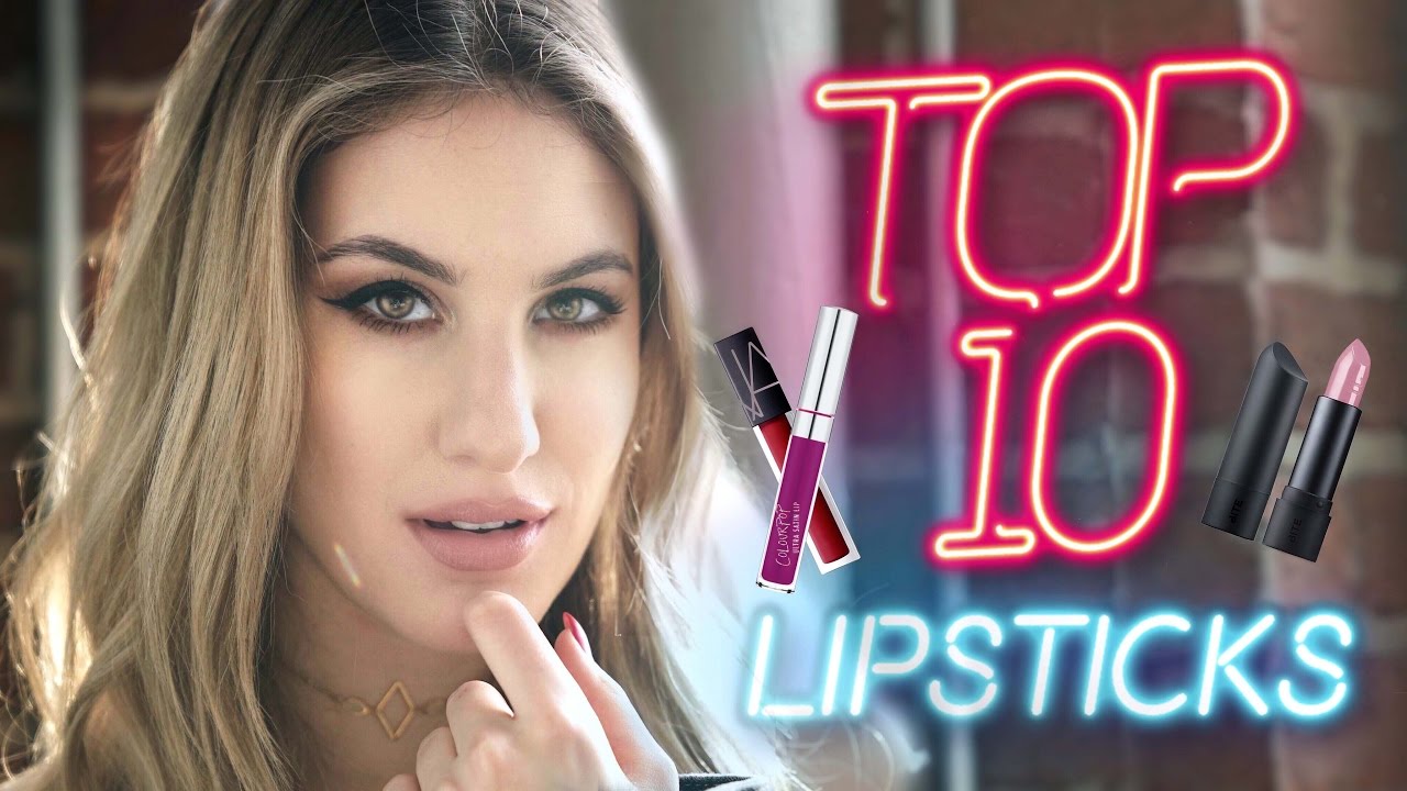 TOP 10 FAVORITE LIP PRODUCTS: LIP SWATCHES | Jamie Paige - YouTube