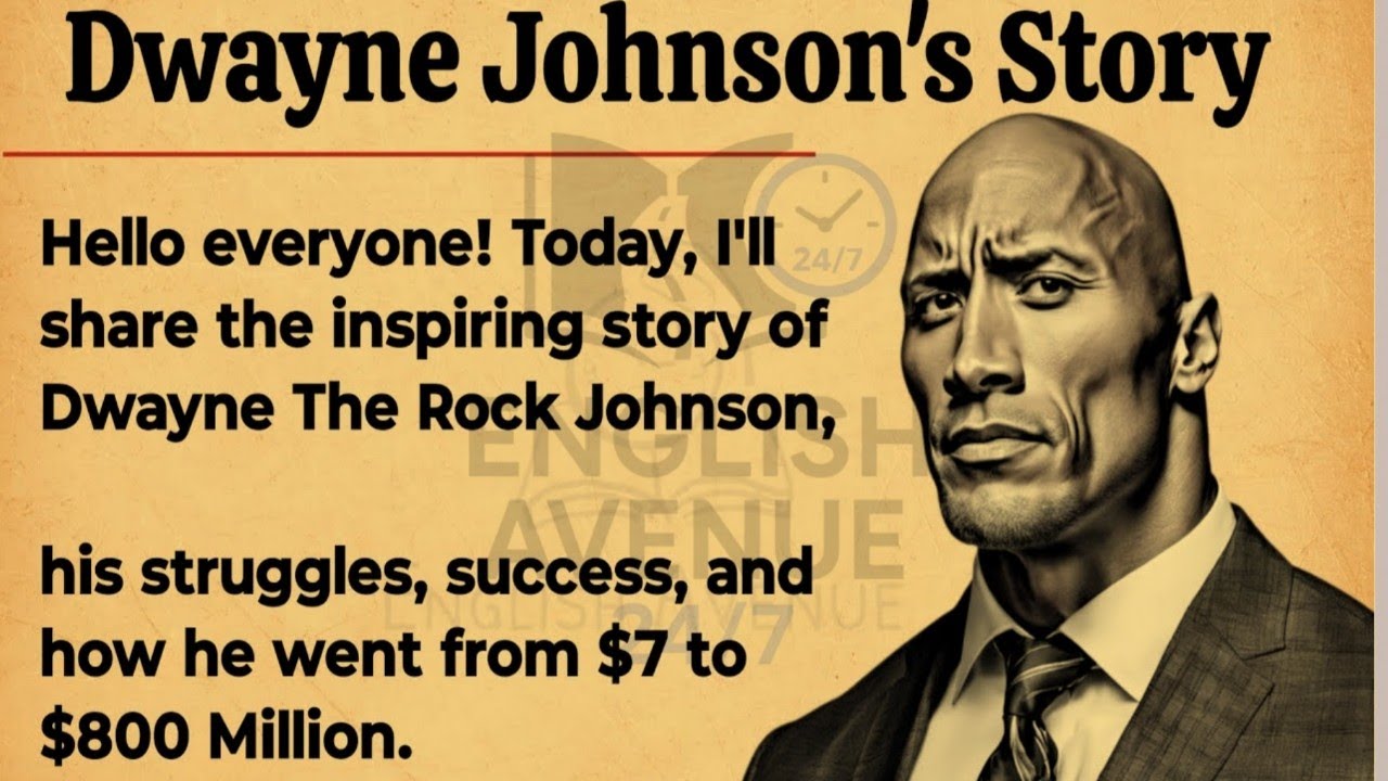 Dwayne Johnson's Story || Learn English Through Story Level 1 🔥 ...