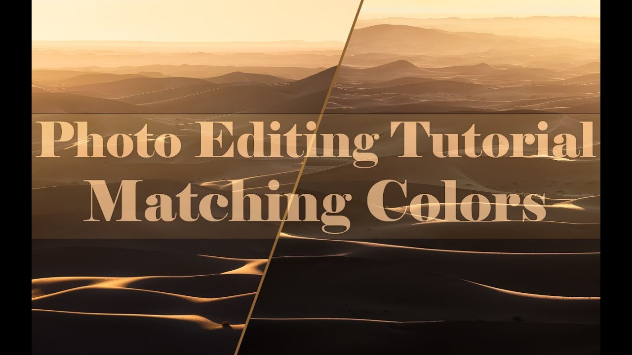 Photo Editing in Photoshop - Match Colors - YouTube