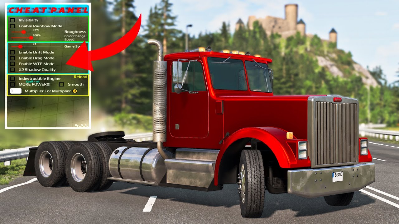 Mod de TRUCOS para BeamNG.drive - Cheat Panel Mod - YouTube