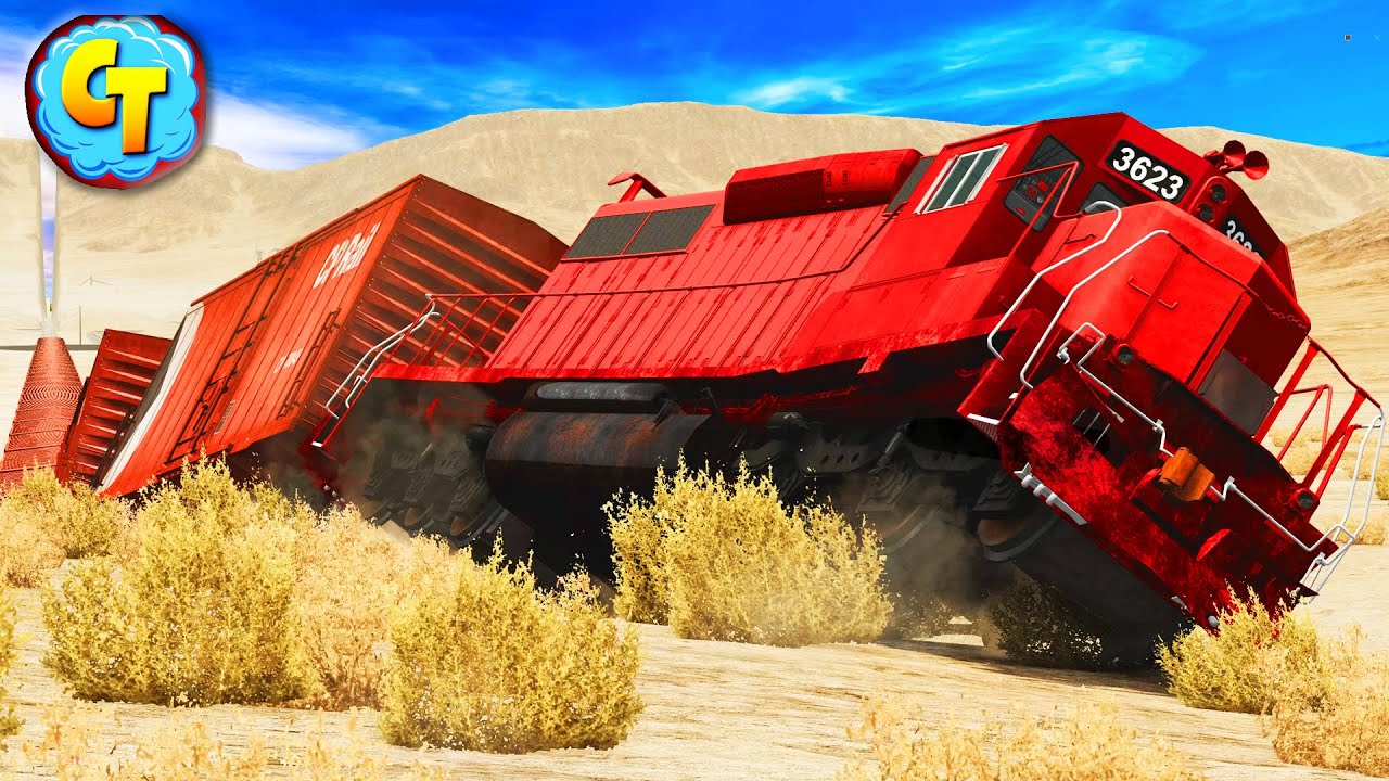 Angry Dispatcher FAILURE Freight Trains Derailments 🔴 BEAMNG.Drive ...