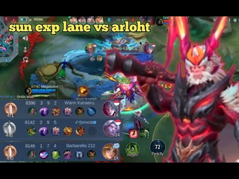 sun exp lane vs arloht build dan emblem sun tersakit S28 - YouTube