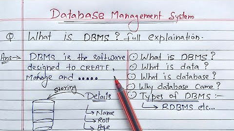 DBMS Course - YouTube