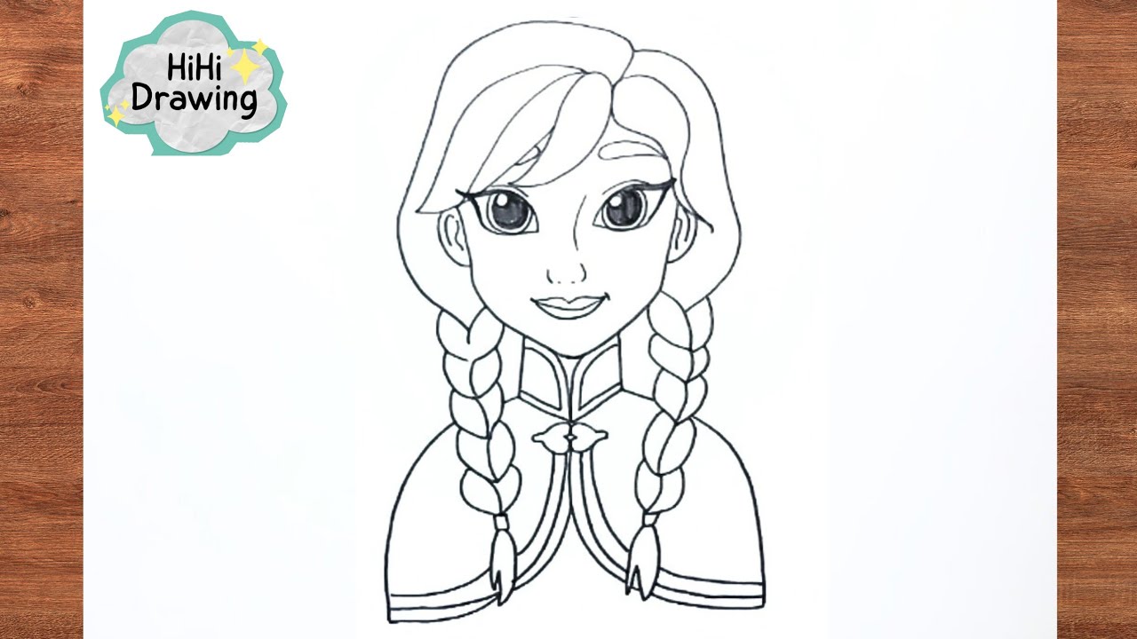 How to Draw Anna From Frozen | Easy Drawing Step by Step - YouTube