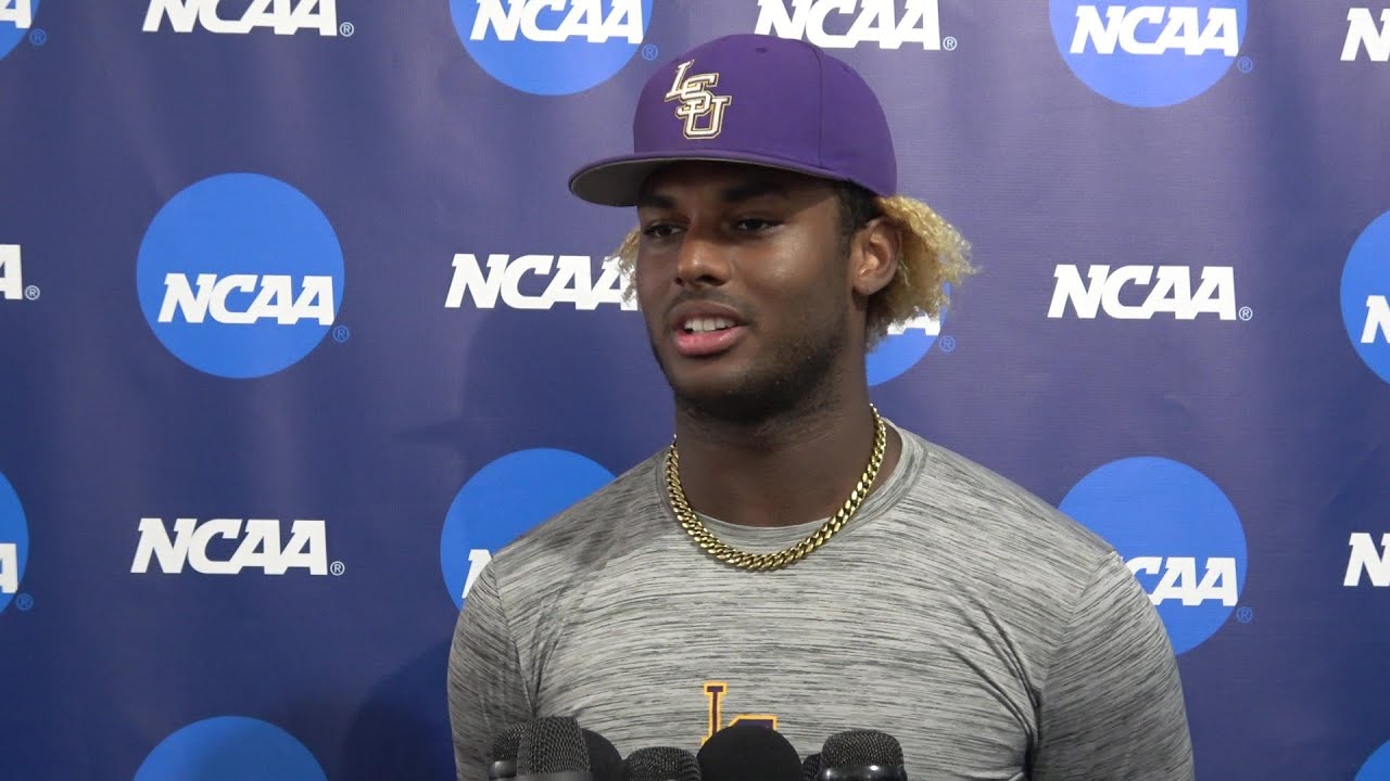LSU Tre' Morgan interview, eve of Super Regional series with Kentucky ...