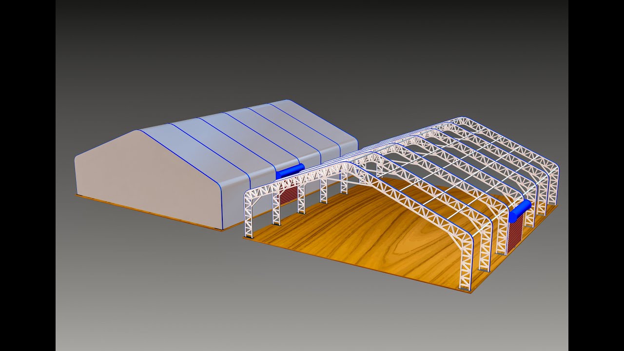 AUTOCAD 3D STEEL CONSTRUCTION ROOF AND TENT STRUCTURE - YouTube