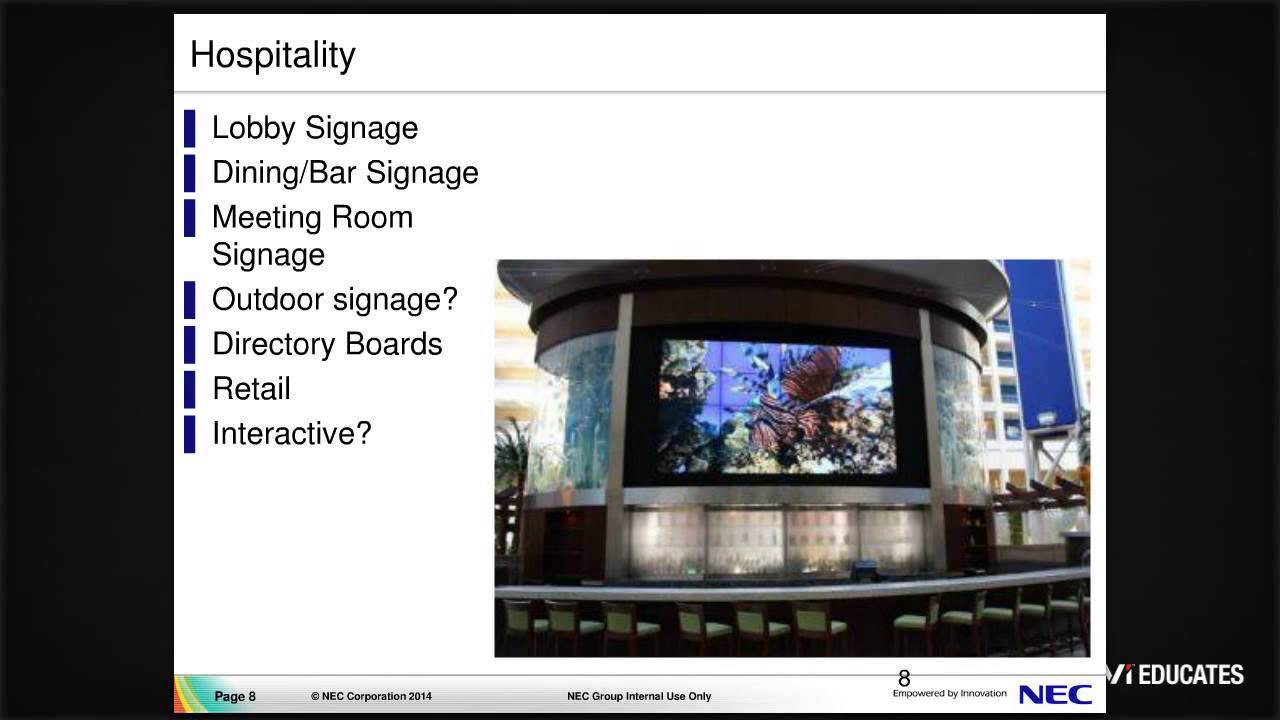 NEC Display Solutions Webinar - Large Format and Digital Signage - YouTube