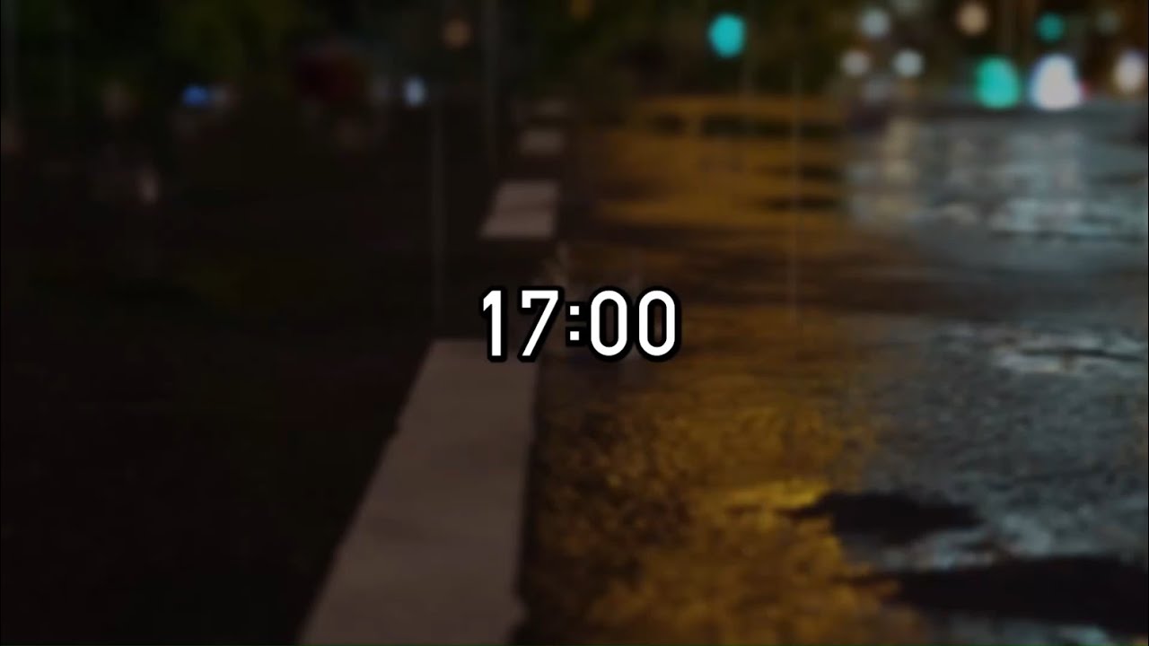 17 Minute Timer with Rain Sounds - Countdown Timer - YouTube