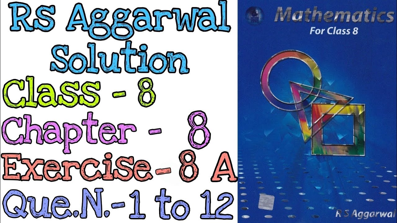Linear Equation Class 8 Exercise 8A Question 1 To 12 Rs Aggarwal Linear Equation Class 8 Exercise 8A Question 1 To 12 Rs Aggarwal