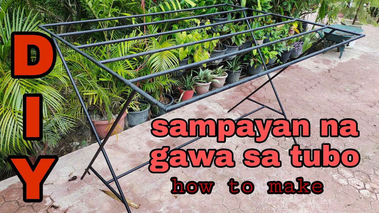 HOW TO MAKE CLOTH DRYING RACK | SAMPAYAN NA GAWA SA TUBO | SAMPAYAN ...