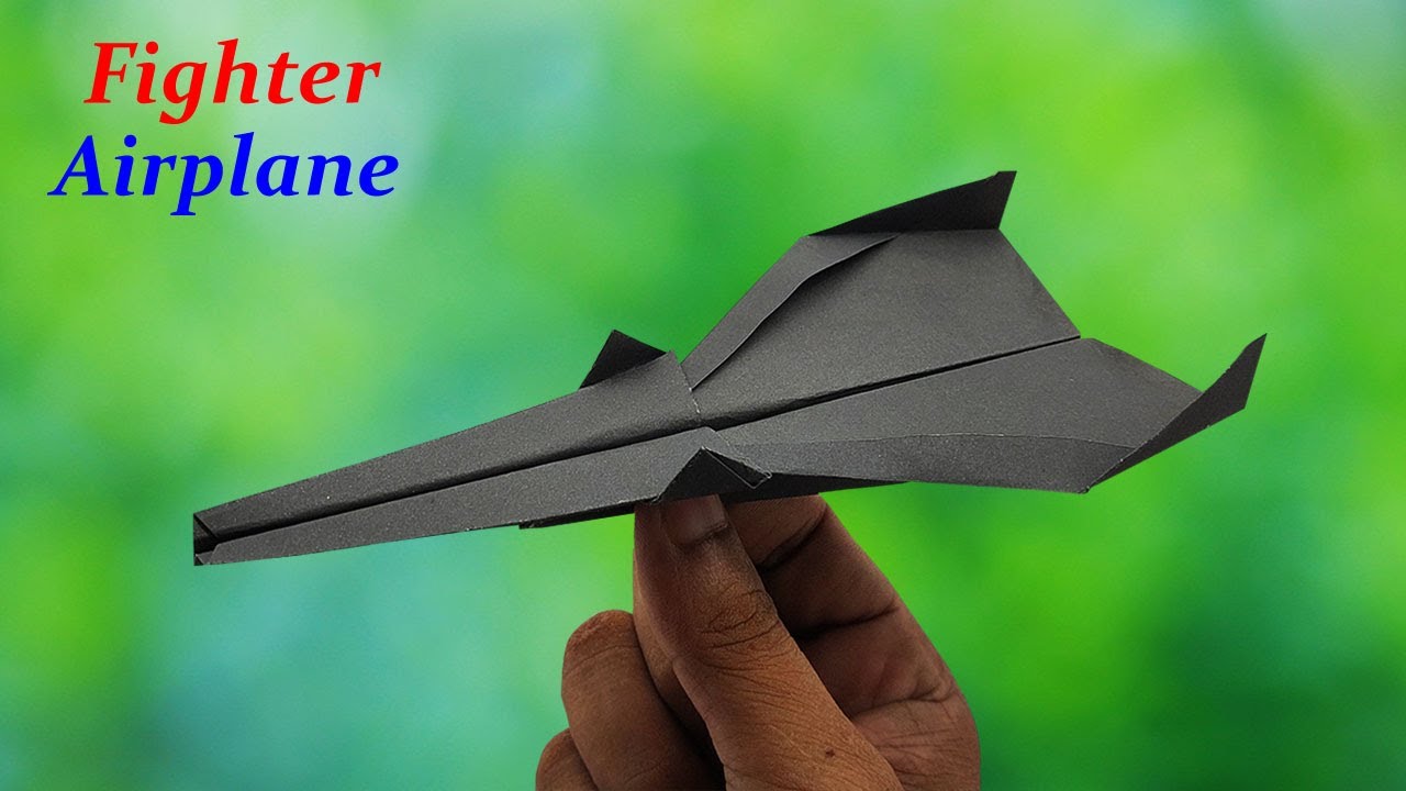 Fighter Paper Airplane Making Tutorial - Origami Fighter Jet Plane ...