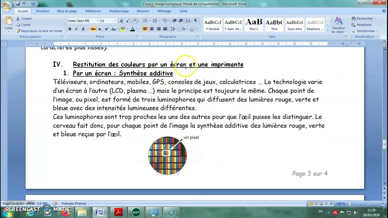 Cours l'image numérique - YouTube