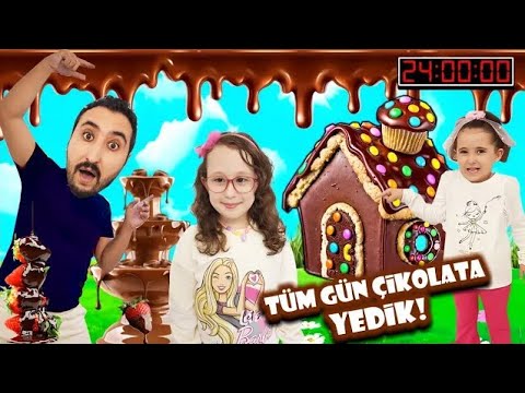 BAHAR BANU ALYA VE BABASI BİR GÜN BOYUNCA ÇİKOLATA İE BESLENDİ !!
