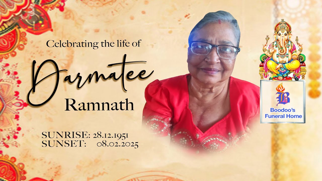 Celebrating The Life Of Darmatee Ramnath - YouTube