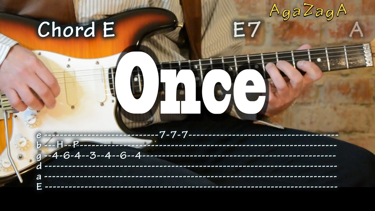Once - cover with Tabs and Chords, レッスン, como tocar, табулатуры - YouTube