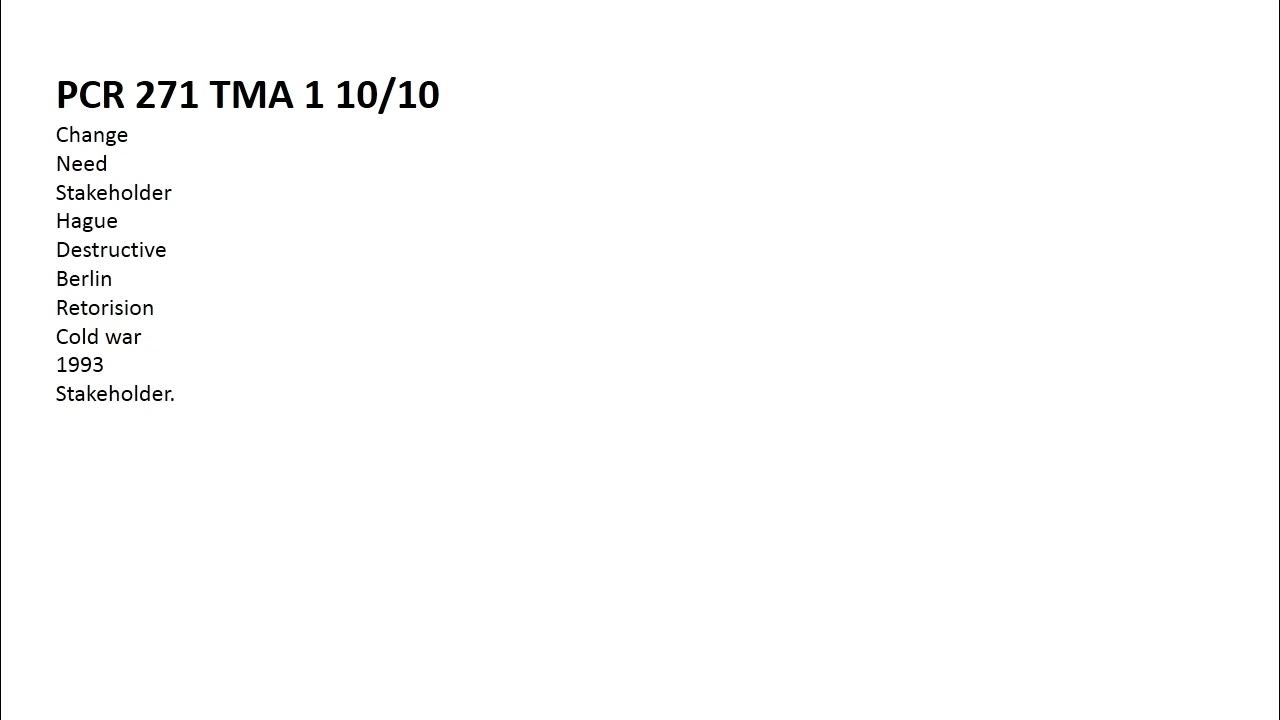 PCR271 TMA1 Answers 2022-2 - YouTube