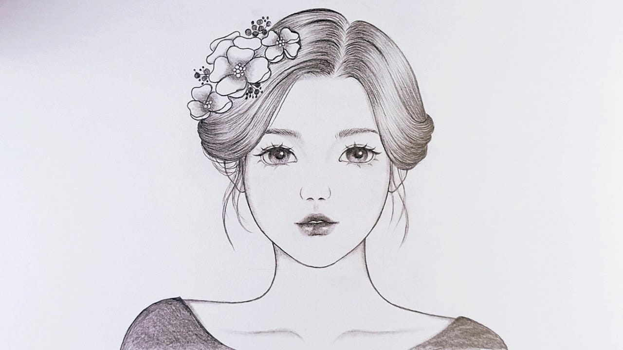 How to draw a girl face step by step | Girl drawing for beginners ...