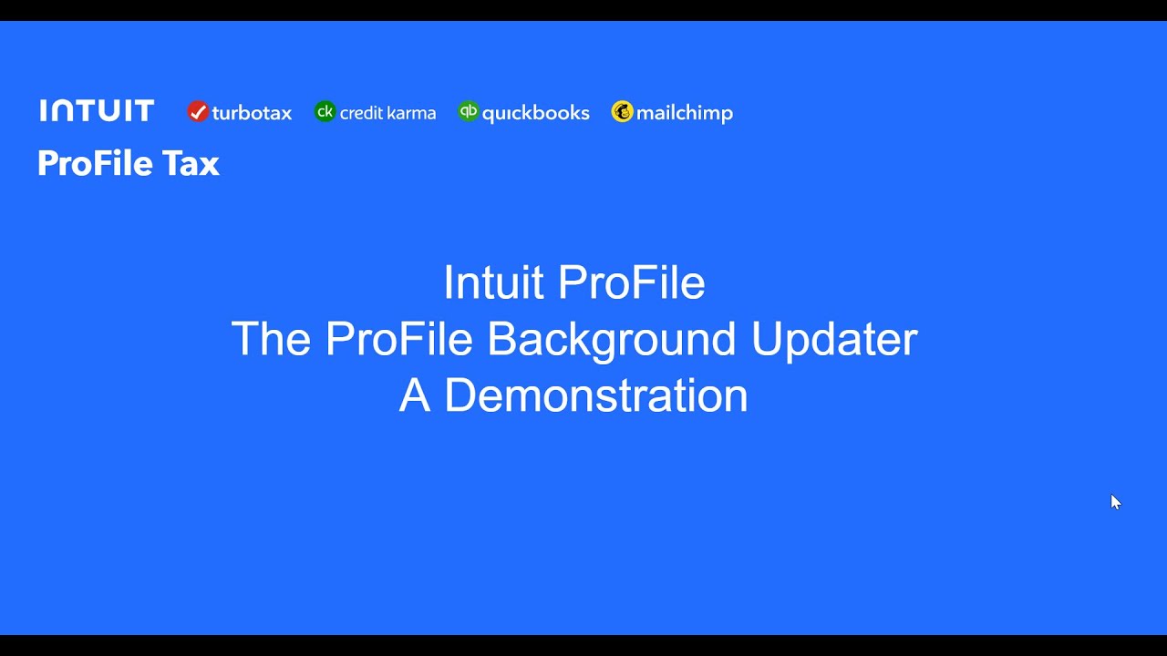 Demonstrating the new ProFile background updater - YouTube