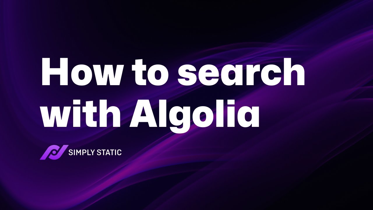 How to search with Algolia - YouTube