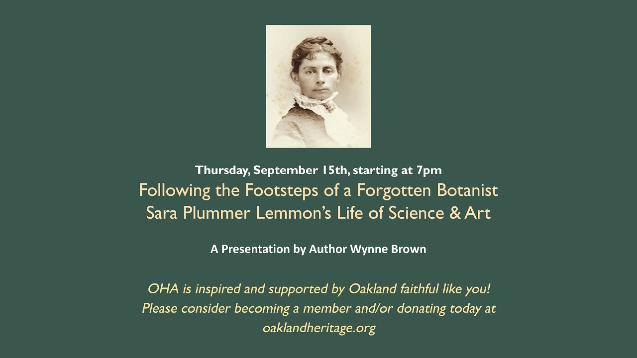 Following the Footsteps of a Forgotten Botanist. Sara Plummer Lemmon's ...