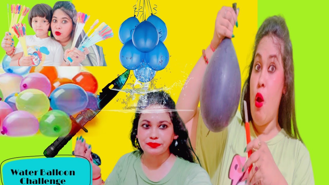 10 Layer Water Balloon🎈🔪 Cutting Challenge...😄 & Water Balloon War Challenge | Gone Wrong 🤪 ...