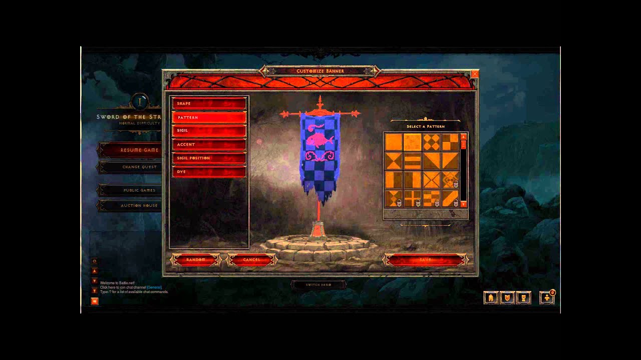 Diablo III flag customization - YouTube