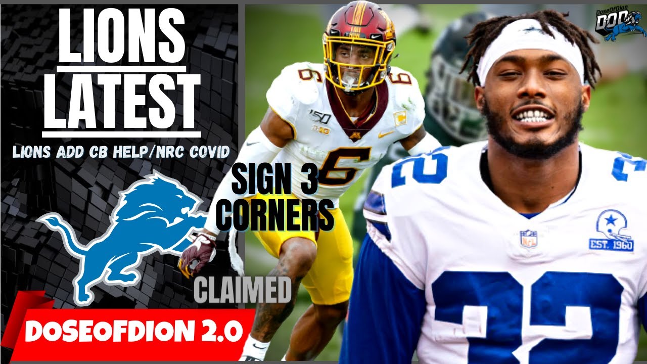 Lions SIGN 7th Rd Corner/ Claim Saivion Smith/ NRC To Covid List: Lions ...