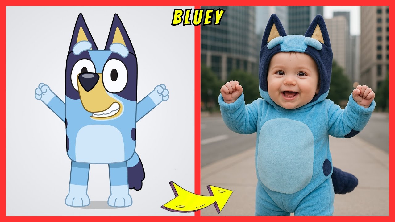 BLUEY CHARACTERS AS CUTE BABY 👶🍼 | Baby Bluey Transformations 🍼 - YouTube