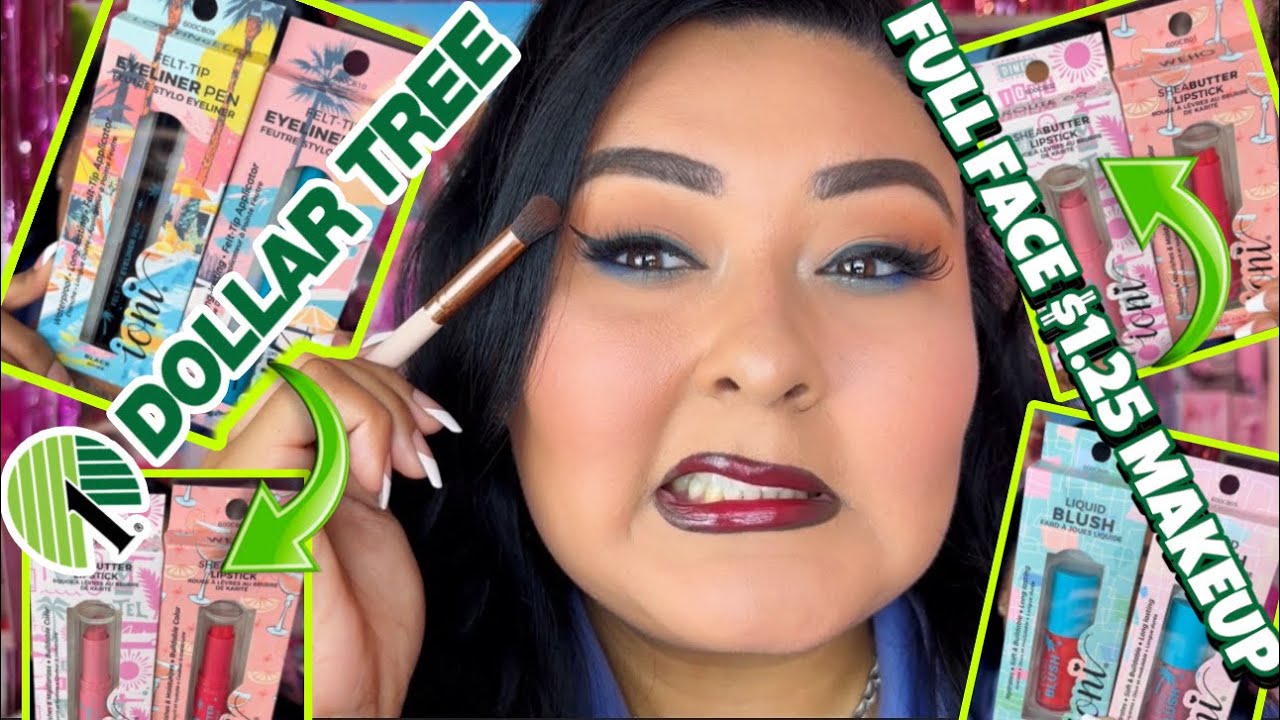 FULL FACE DOLLAR TREE MAKEUP // EVERYTHING UNDER $2.00! - YouTube