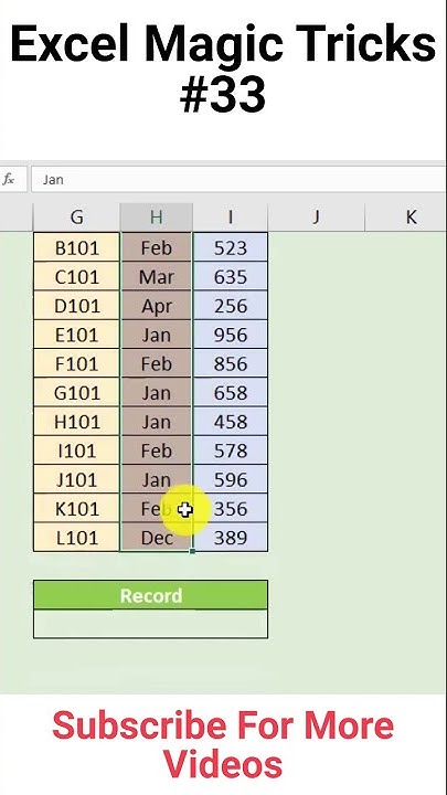 #shorts | Excel Tips and Tricks #33 | Learn Magic Tricks in Excel | #excel | #growwithskills ...