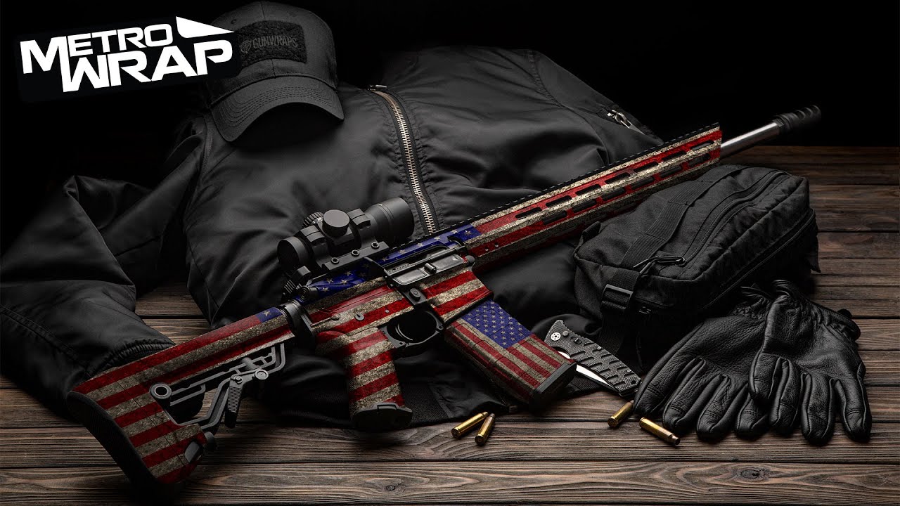 AR-15 Patriotic Gun Skin Vinyl Wraps | GunWraps - YouTube