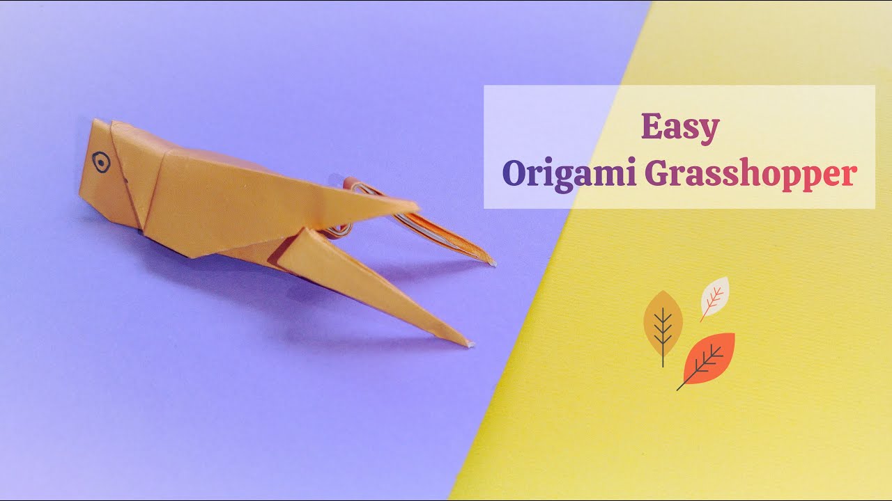 Origami Grasshopper Tutorial - How to make a Paper Grasshopper - Paper ...