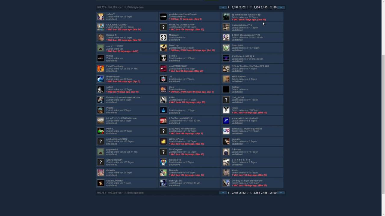 Visiting the bibanator Steam Group with "Ban Checker Add-On" - YouTube